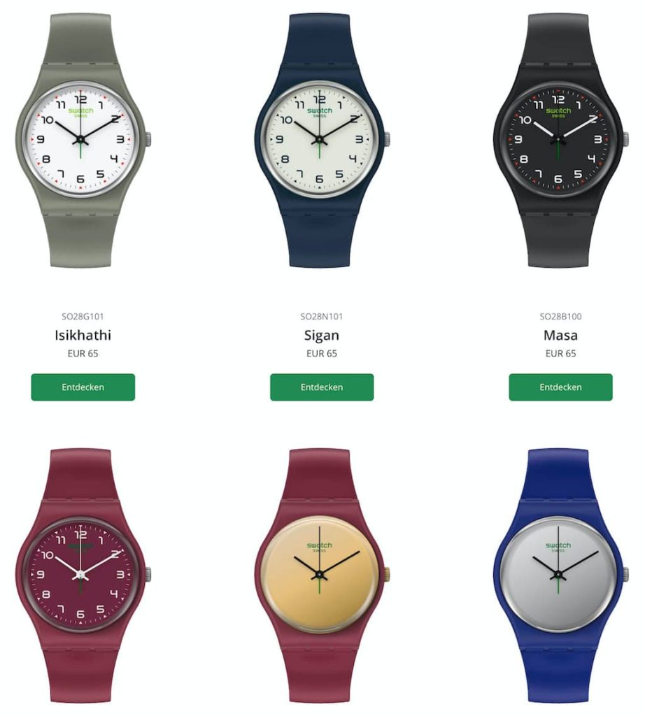 Swatch Bio Reloaded 1983 Kollektion - Biowerkstoff in Serie