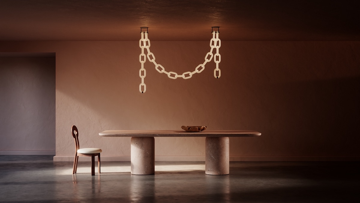 The Chain of Light von Barratt & Maxine – Skulpturale Hängeleuchte